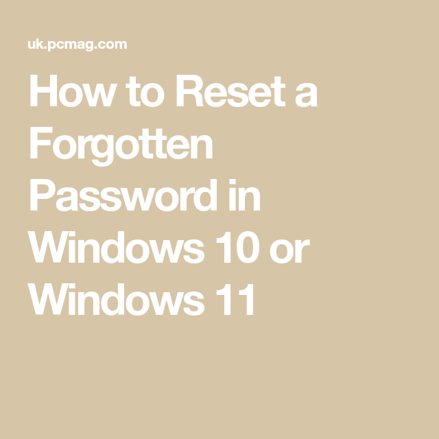How To Reset A Forgotten Password In Windows 10 Or Windows 11 Fingerprint Recognition Account