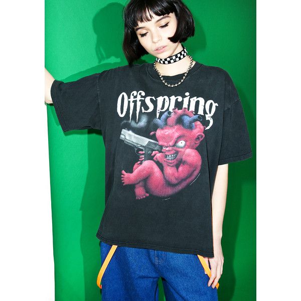 Vintage 90s Offspring Band Tee 150 Liked On Polyvore Featuring Tops