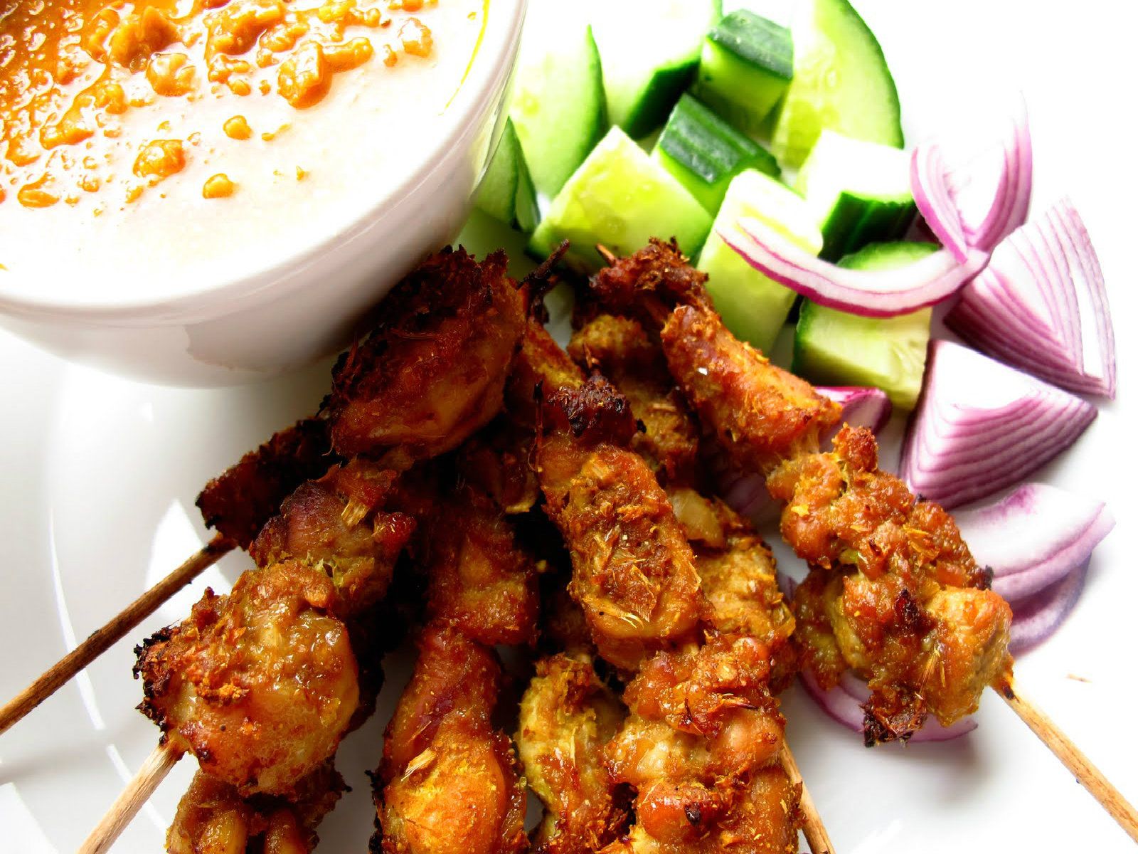Sate Dengan Kuah Kacang Thai Recipes Asian Recipes Chicken Recipes