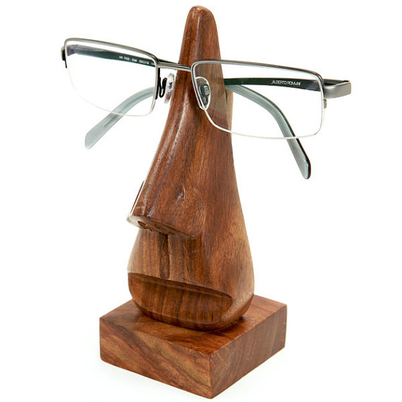 Funny Nose Face Shaped Wooden Holder Stand For Eyeglasses Etsy Eyeglass Holder Handmade
