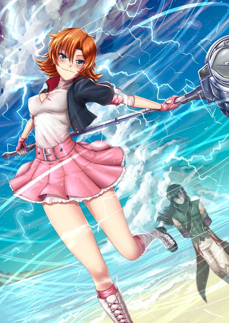 Summer Time Nora Valkyrie Battle By Adsouto On Deviantart Rwby