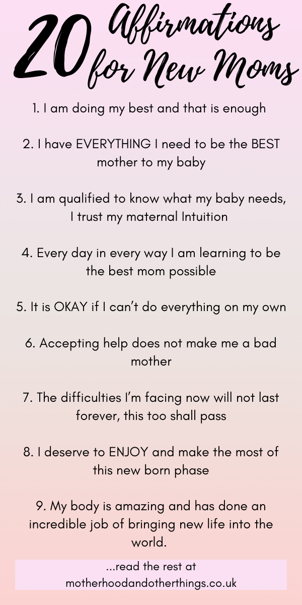 20 Affirmations Every New Mom Needs To Hear The Power Of Positivity