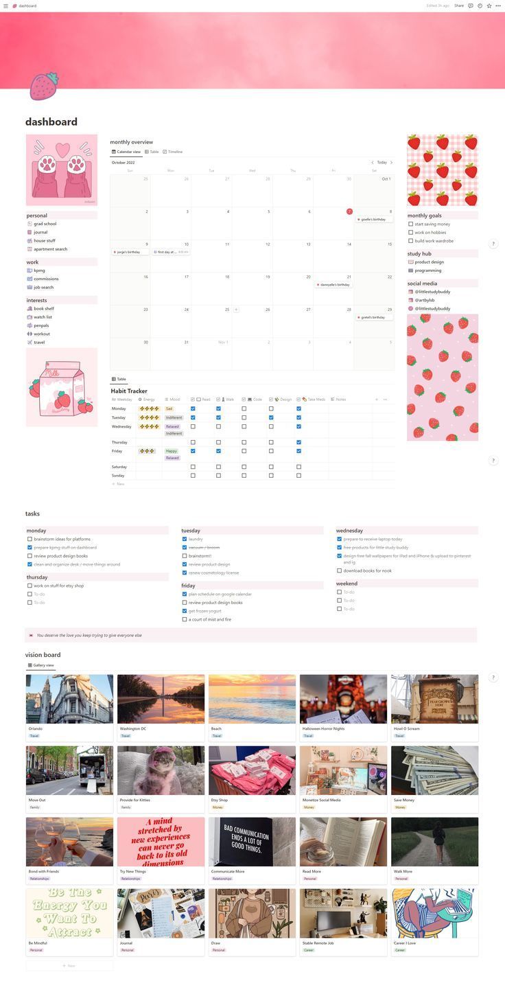 My Customized Notion Dashboard in 2024 | Life planner organization ... My Customized Notion Dashboard in 2024 | Life planner organization ...