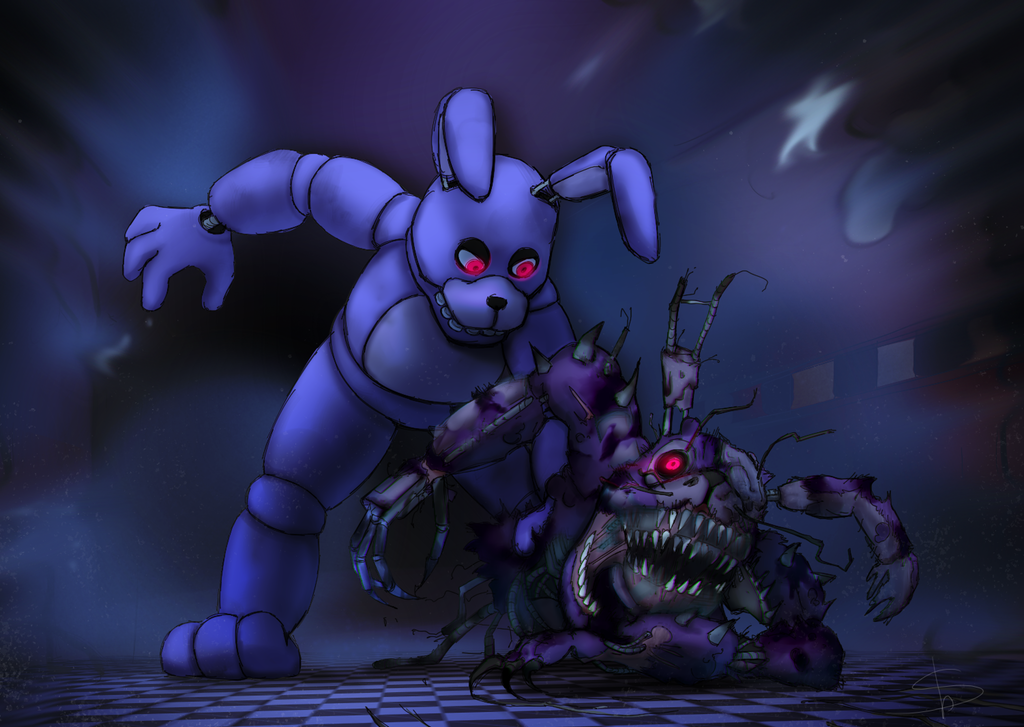 Bonnies Fight Fivenightsatfreddys Fnaf Five Nights At Freddys