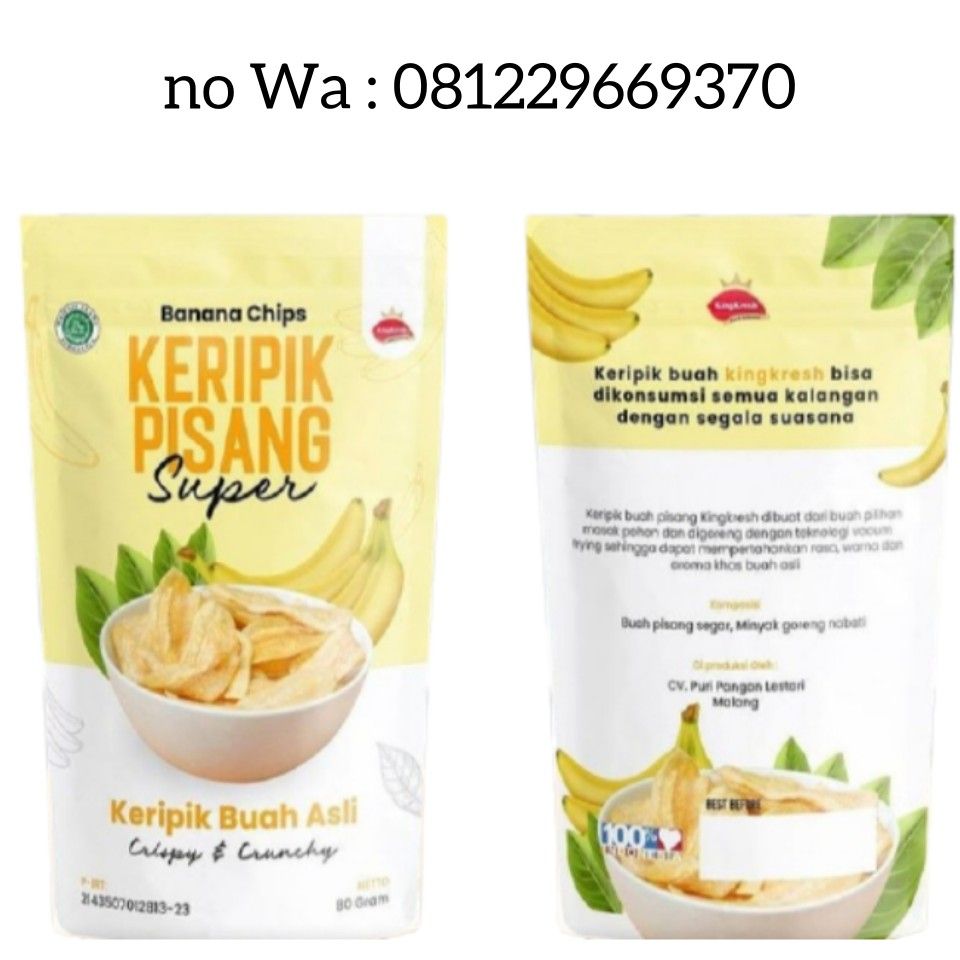 Jual Kemasan Standing Pouch Keripik Kemasan Buah