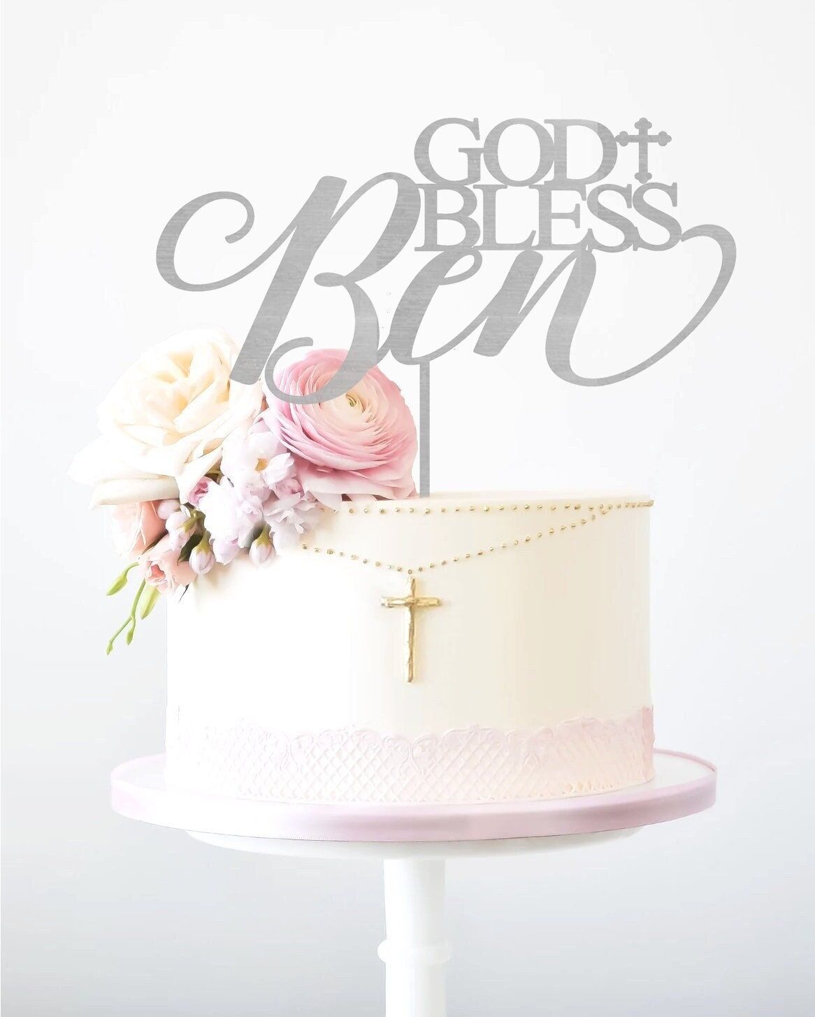 God bless cake toppers first communion topper baptism topper custom ... God bless cake toppers first communion topper baptism topper custom ...