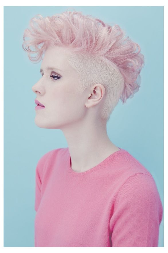 Pinkshaved Pink Bubblegum Pmtsportsmouth Pastel Hair Mohawk Hairstyles Pink Hair