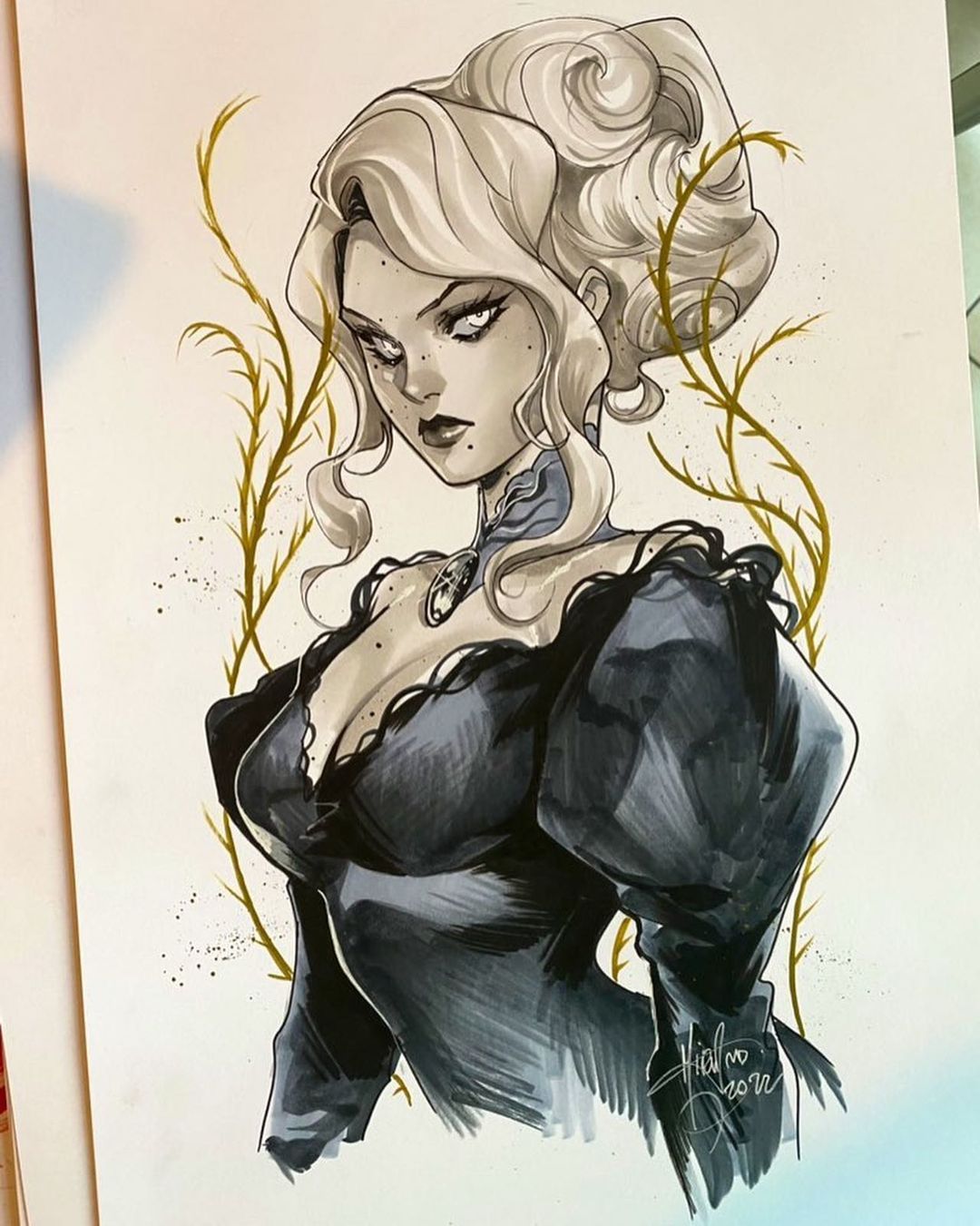 Mirka Andolfo On Instagram Lady Hellaine Mercycomic Ladyhellaine Copic Originalcharacter