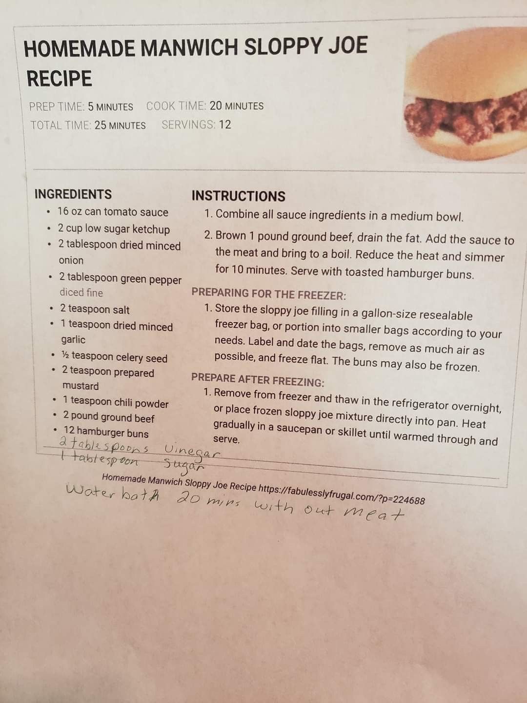 Homemade Manwich Sloppy Joe Recipe