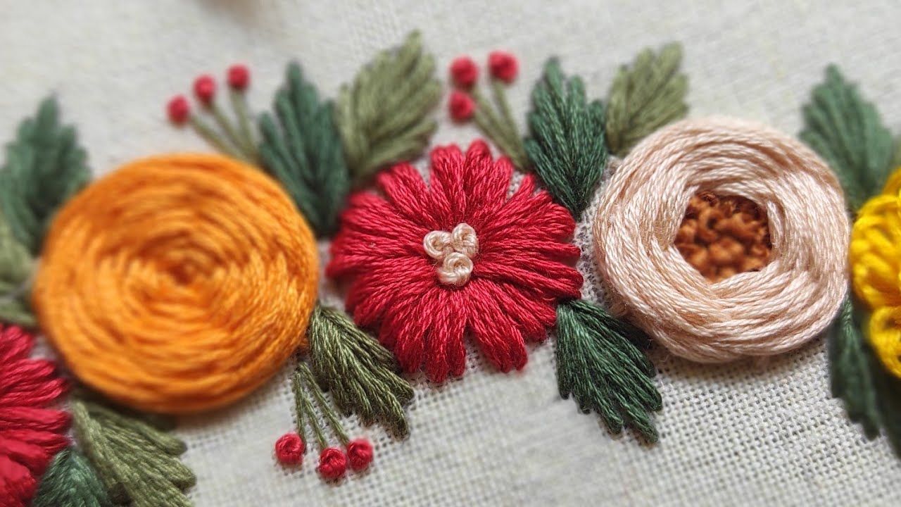 Simplest Hand Embroidery Flower Tutorial Basic Embroidery Embroidery For Beginners Gossa