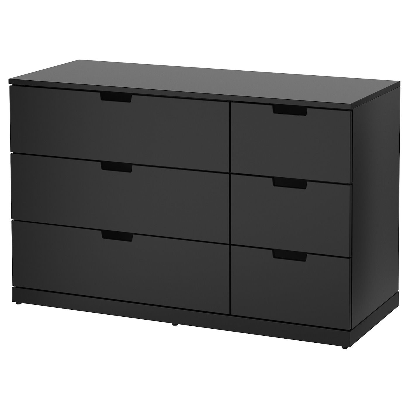 Nordli Commode 6 Tiroirs Anthracite 120x76 Cm Ikea Ikea Nordli