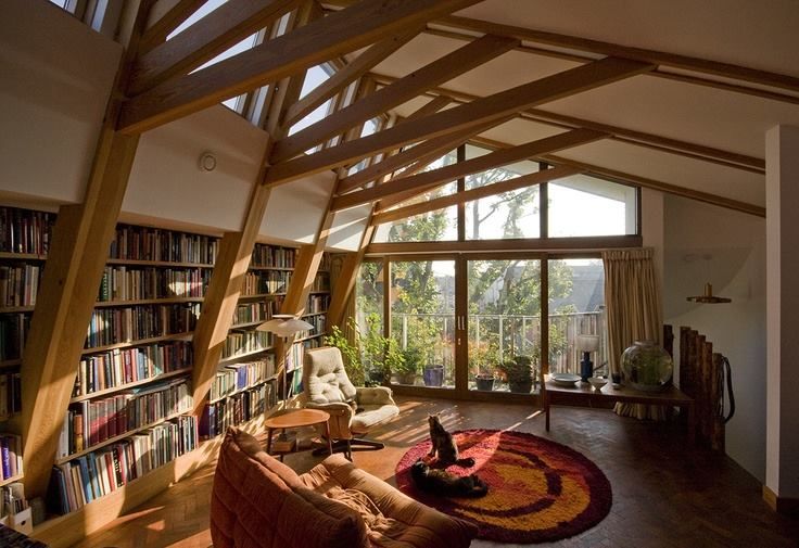 Una Biblioteca Acogedora Home Library Design Home Libraries House Design