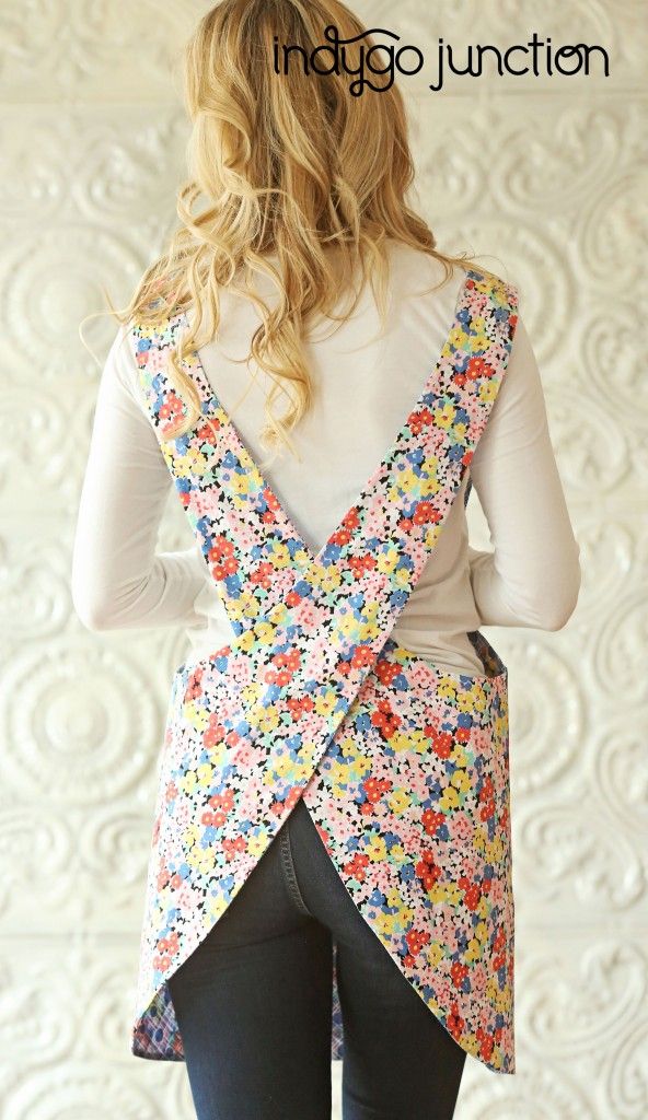 Crossback Reversible Apron Sewing Aprons Apron Sewing Pattern