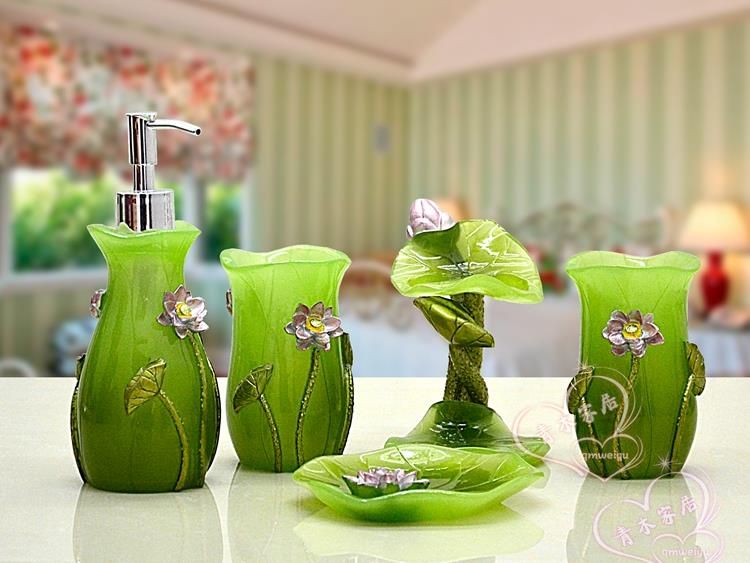 Lime Green Artistic Design Bathroom Set Bäder Ideen Wohnungsdeko Bad