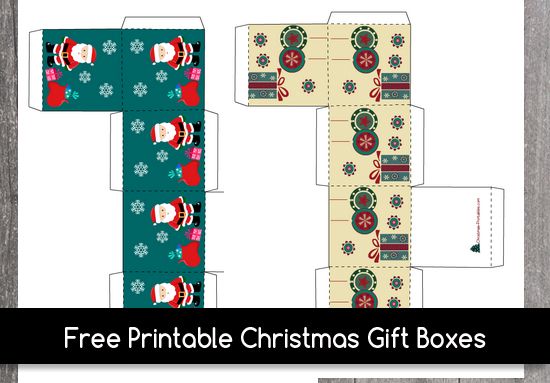 Free Printable Christmas T Boxes Free Christmas Printables Christmas T Box Christmas