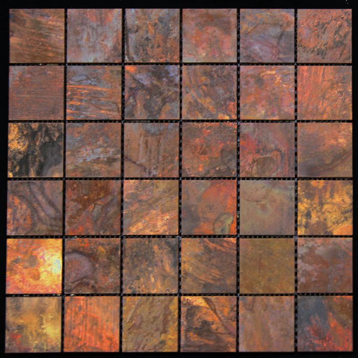 Legion Furniture 11 88 X 11 88 Copper Metal Tile In Multi Copper