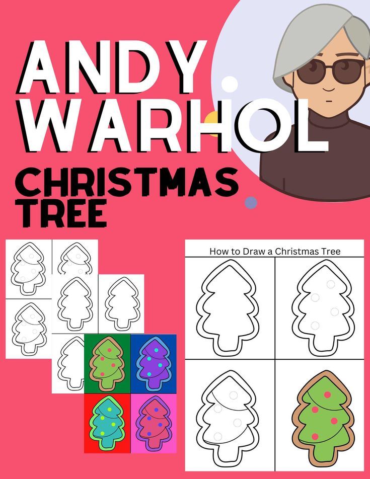 Christmas Tree Pop Art - inspired by Andy Warhol - How to Draw a ... Christmas Tree Pop Art - inspired by Andy Warhol - How to Draw a ...