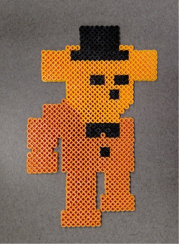 Freddy Fazbear Perler By Nomdepixel Fnaf Hama Perler Bead Freddy