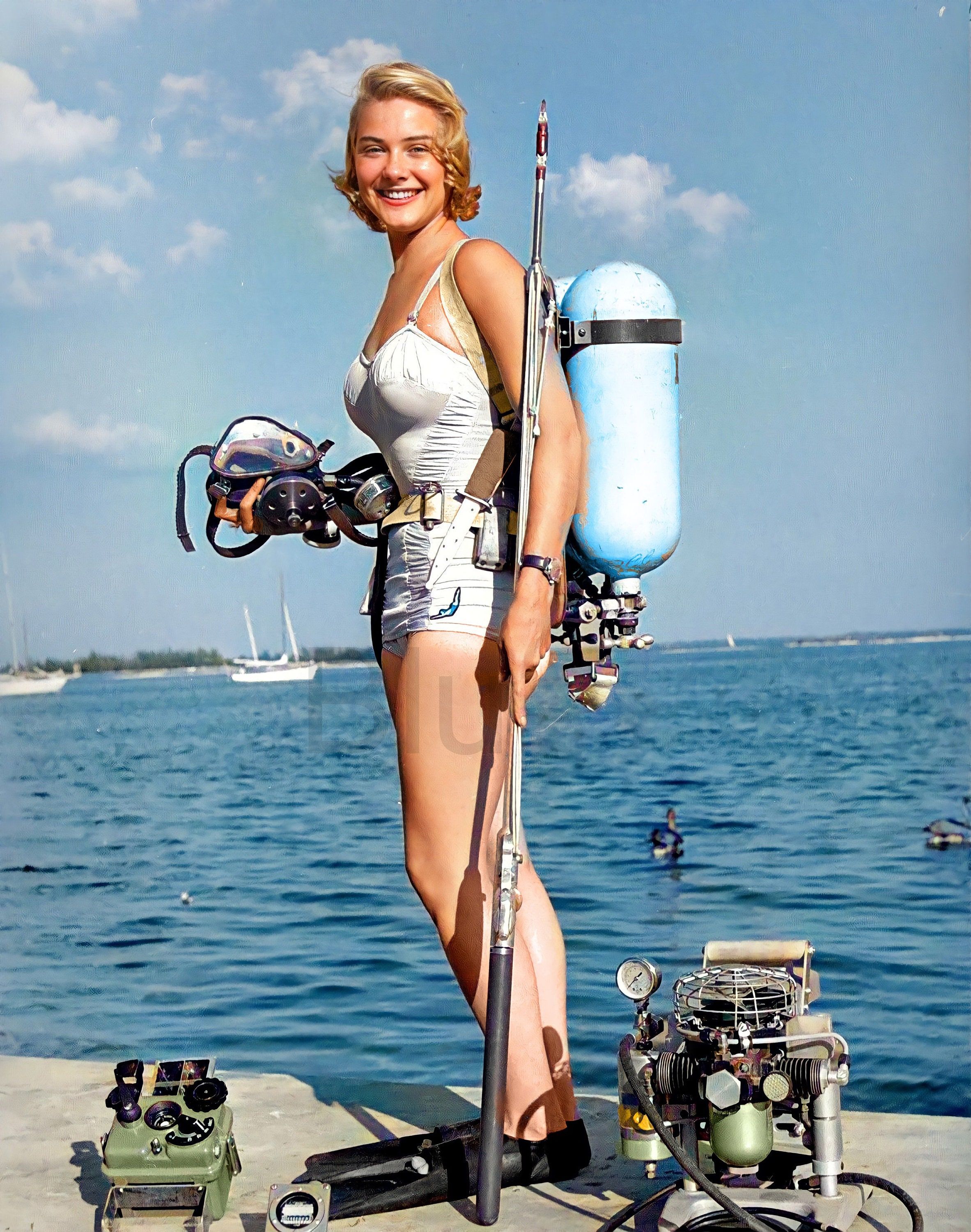 Scuba Diver Girls Womens Diving Scuba Gear Diving Equipment