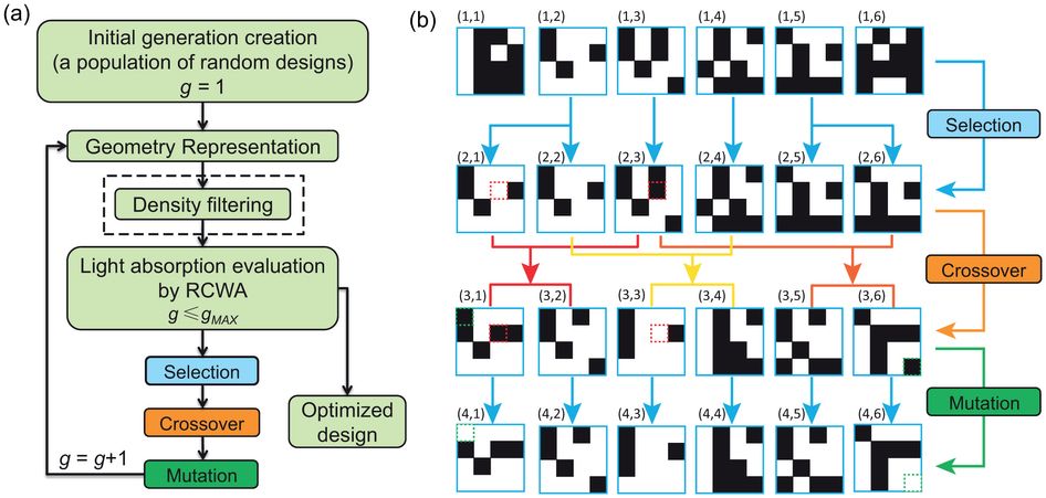 Genetic Algorithm Based Topology Optimization For Light Trapping Structure Design Genetic