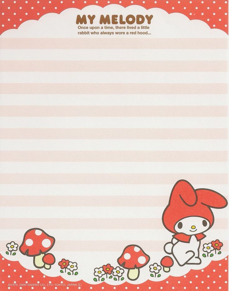 Hello Kitty Note Writing Paper Note Paper Writing Papers Memo