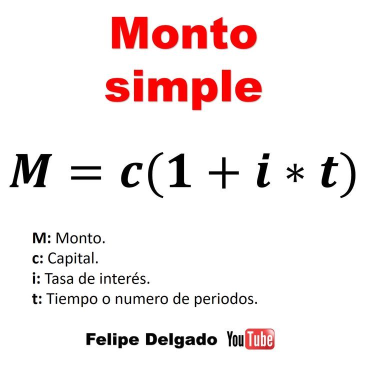 Calculo Del Monto Simple Artofit