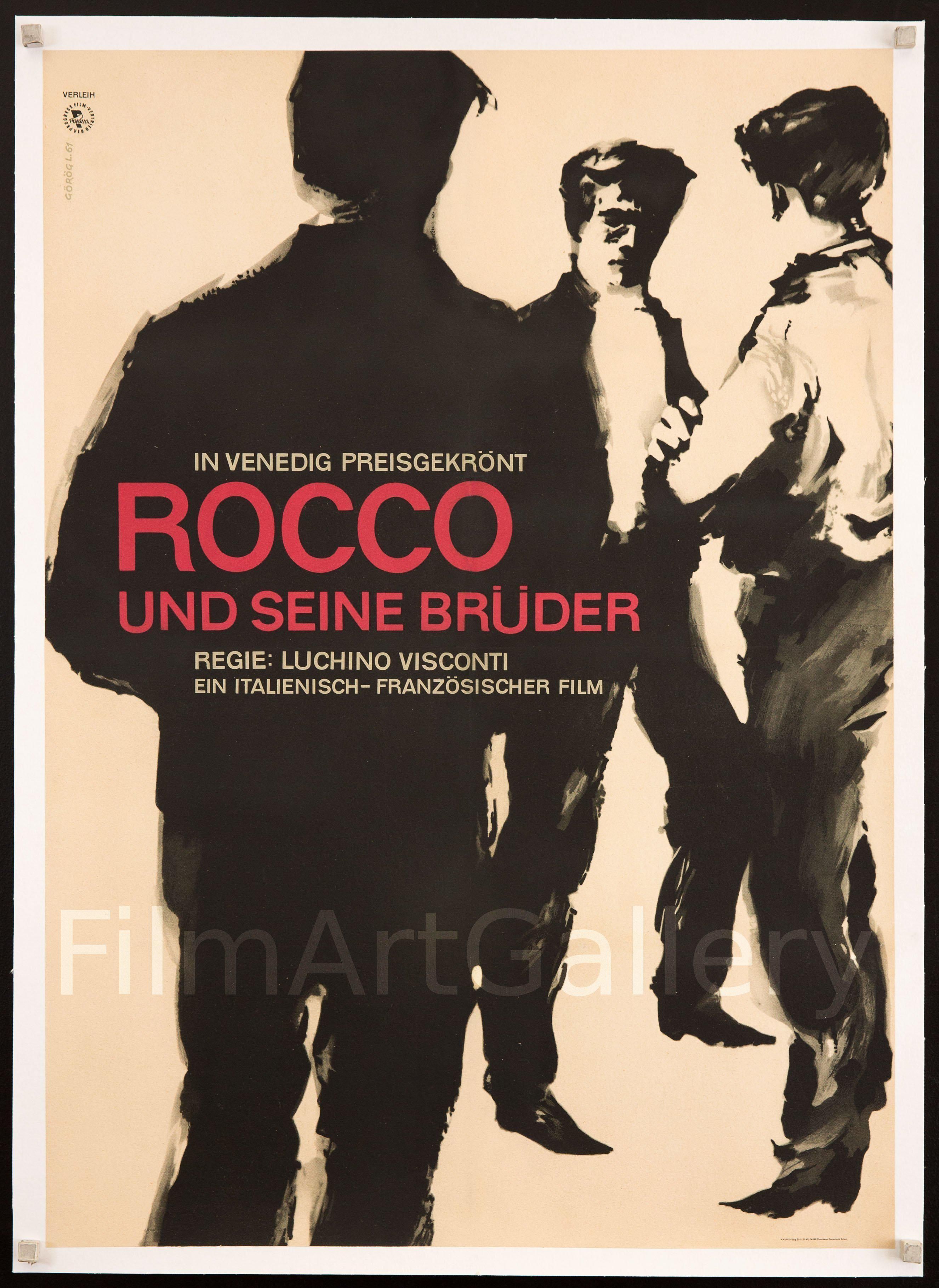 Rocco And His Brothers Rocco E I Suoi Fratelli German A1 23x33 Original Vintage Movie Poster