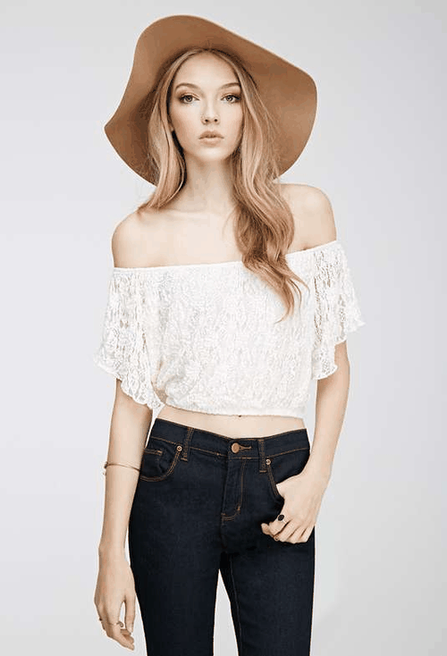 Forever 21 Floral Lace Off The Shoulder Top For 15 Wantering