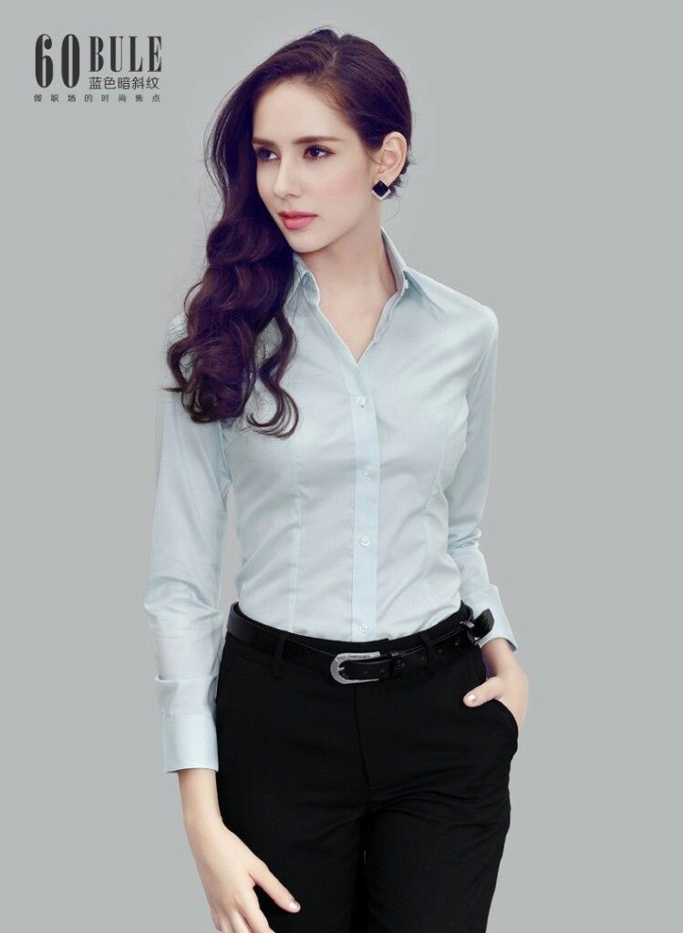 Big Collar Pretty Shirts Collar Blouse Shirt Outfit Blouses For Women Fashion Outfits