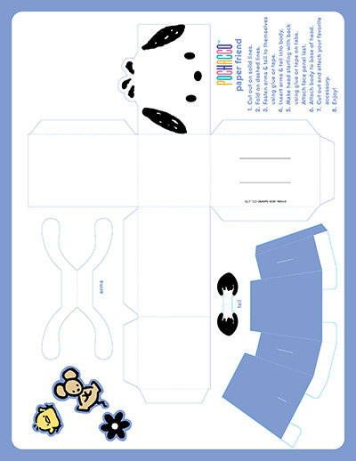 Pochacco Sanrio Paper Toys Template Paper Doll Template Hello Kitty Crafts