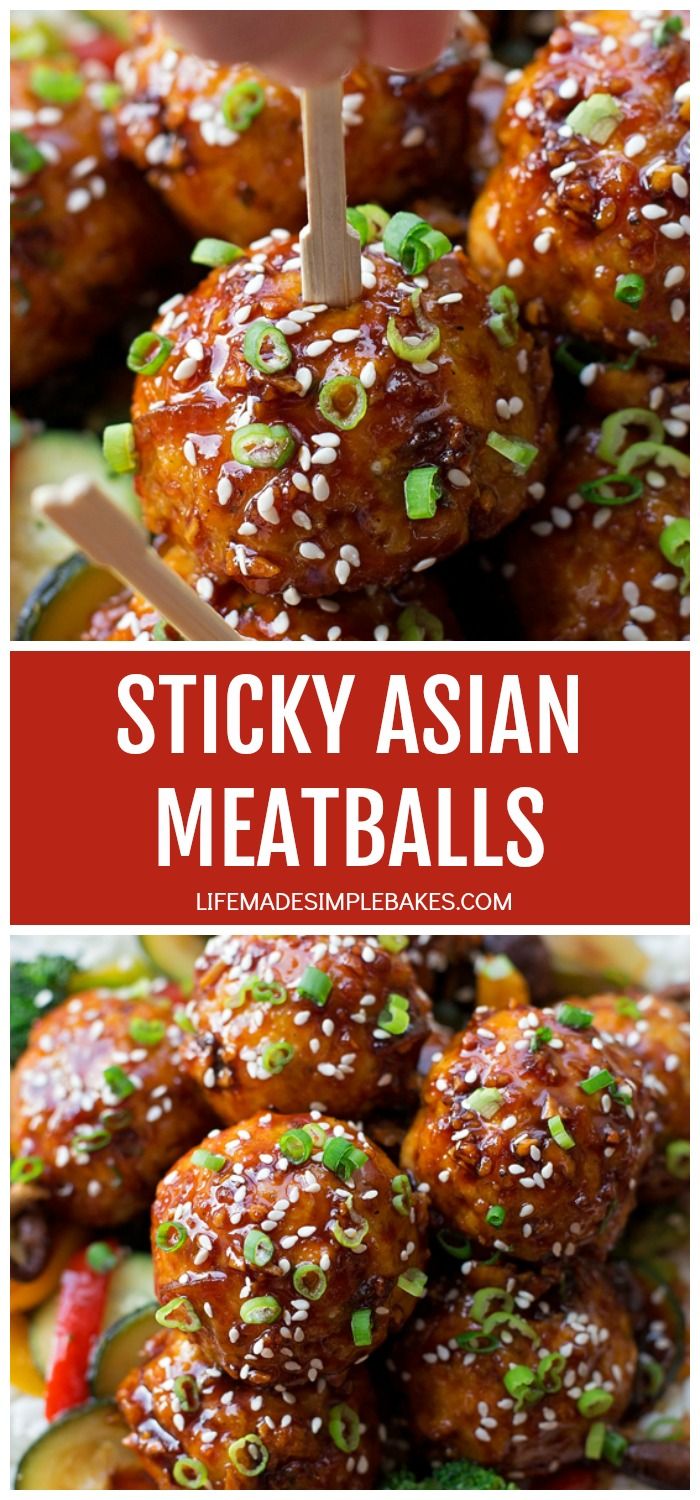 Sticky Asian Meatballs Recipe Recipes Asian Meatballs Food