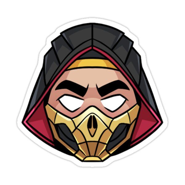 Sticker Face Scorpion Sticker For Sale By Adriancajili Mortal Kombat Scorpion Mortal