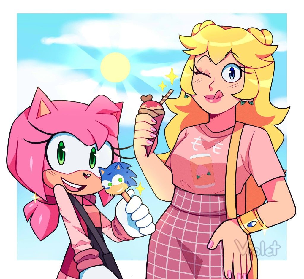 Princess Peach As Amy Rose