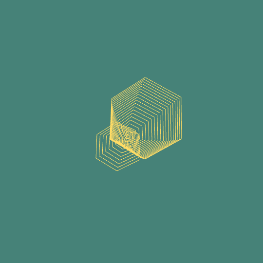 An Image Of A Yellow Hexagonal Object On A Green Background