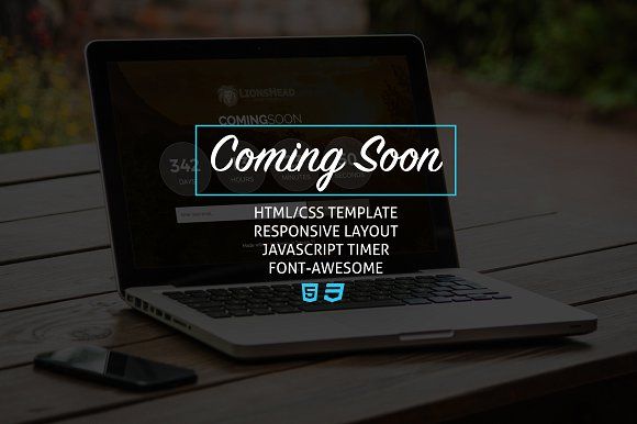 Coming Soon Htmlcss Template By Domenicdesigns On Creativemarket