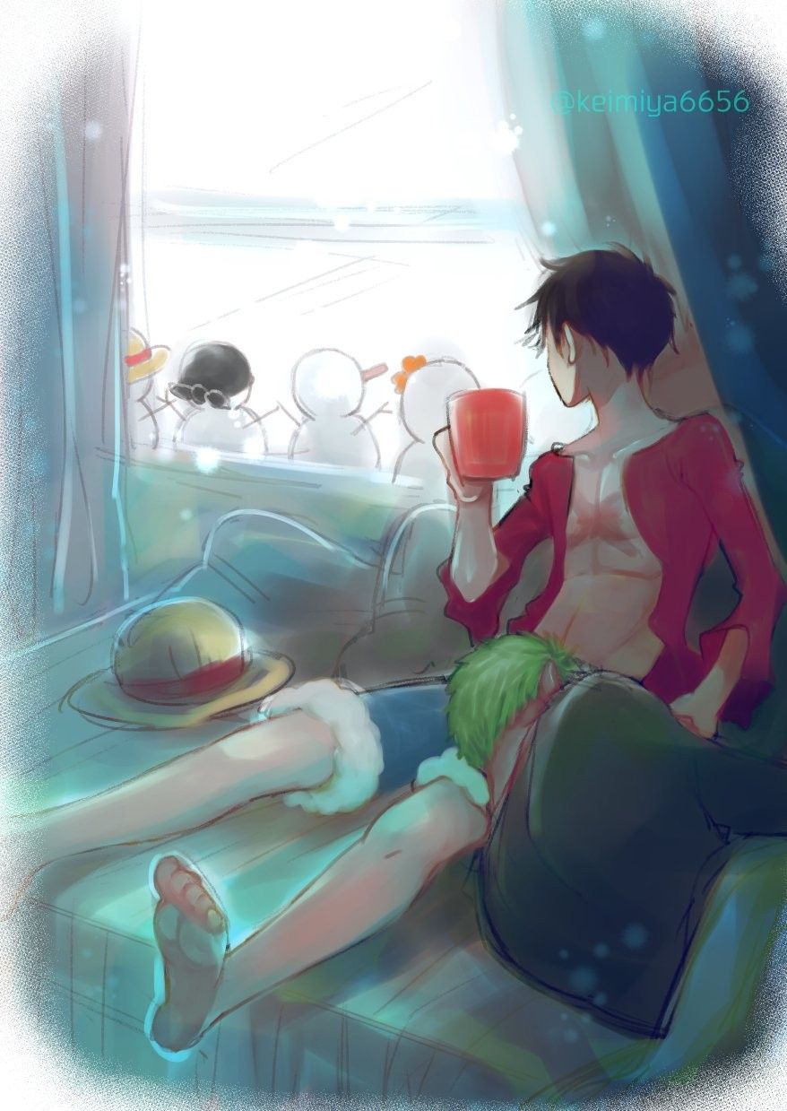 Zoro X Luffy Kissing Zoro One Piece One Piece Anime