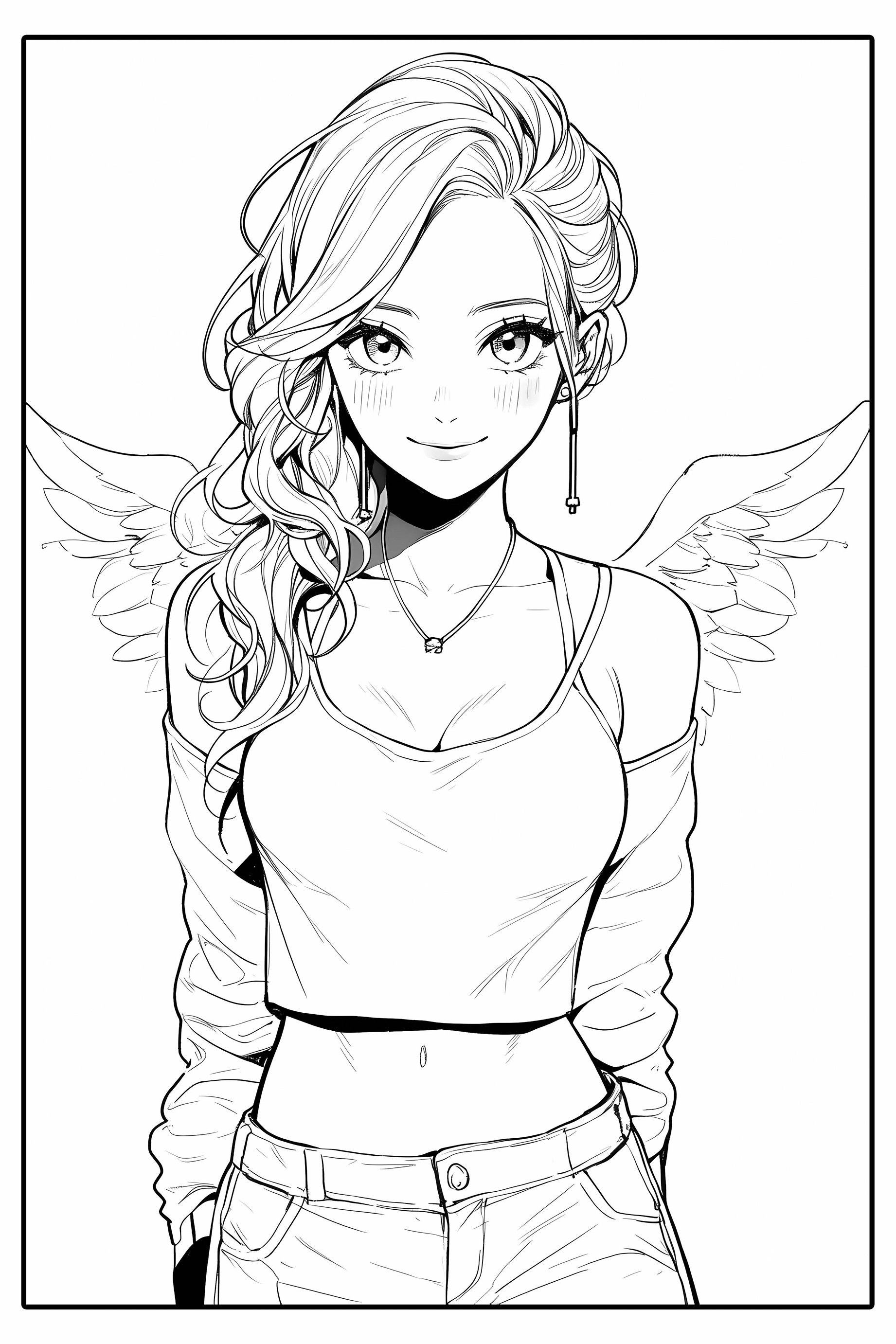 Pin By George Walker On Cute Coloring Pages Manga Coloring Book Color Drawing Art Chibi