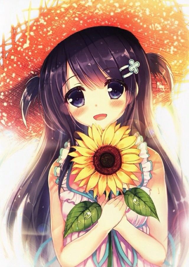 Pin By Nat On Kawaii Y Cool Anime Flower Anime Art Anime Girl