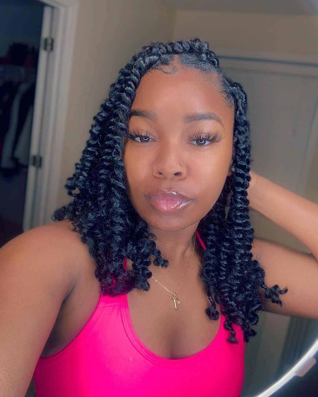 Elighty Pre Twisted Spring Crochet Hair Short Passion Twist Bomb Twist Synthetic Braiding