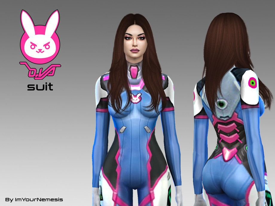 Imyournemesis Overwatch Dva Suit Cosplay Sims 4 Anime Sims 4 Sims