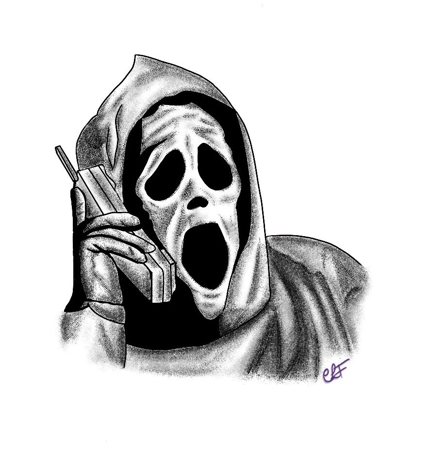 Scream Ghostface Fan Art In 2024 Samurai Artwork Scary Tattoos Horror Drawing