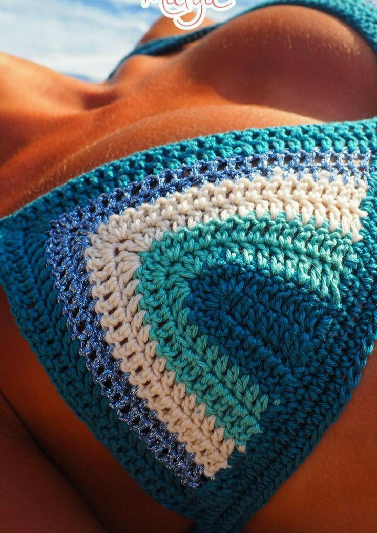 Tawny Brown Solid Triangle Crochet Bikini Set Artofit