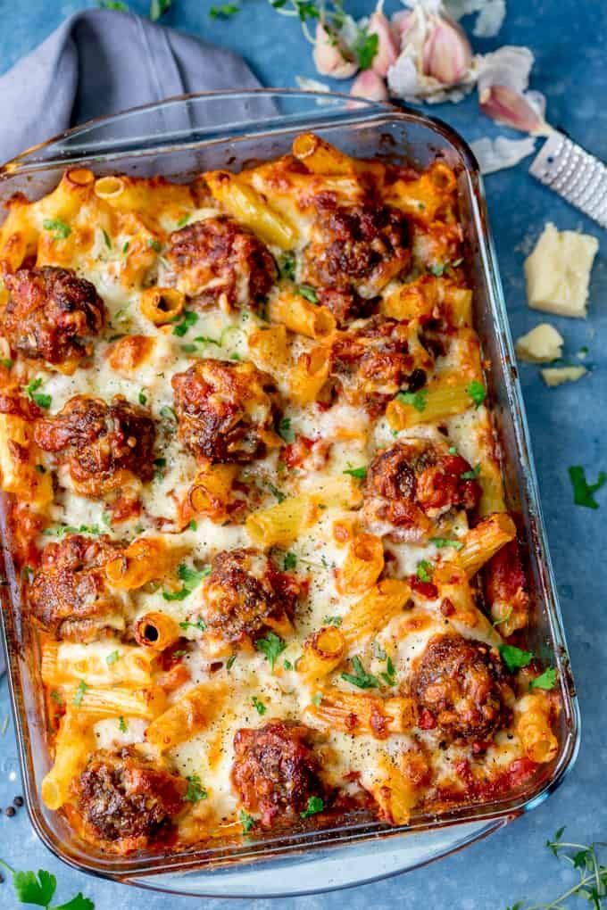 Meatball Pasta Bake Recipes Baked Pasta Recipes Easy Meatball