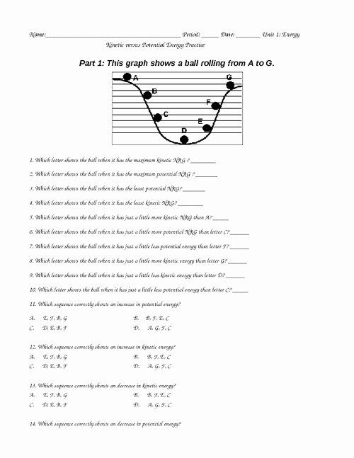 Potential versus kinetic energy worksheet awesome energy worksheet ... Potential versus kinetic energy worksheet awesome energy worksheet ...
