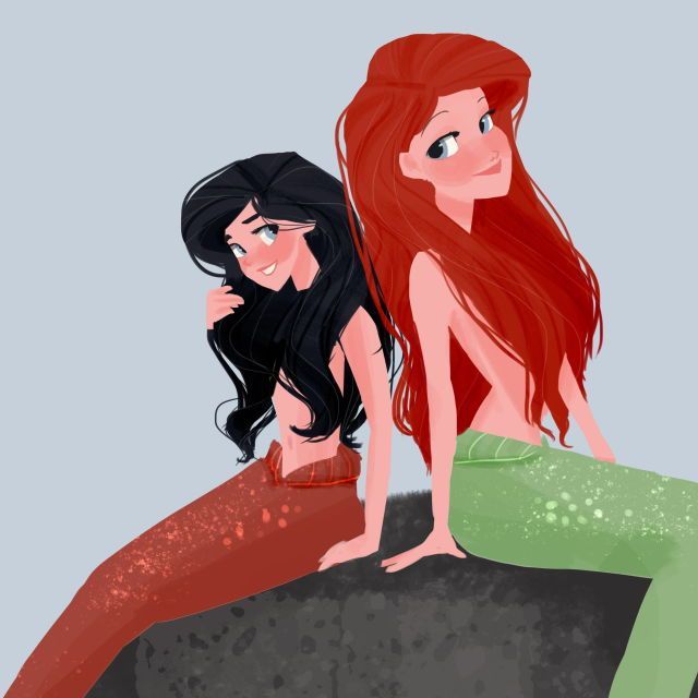 Daughter And Mother Melody And Ariel Disney Pixar Disney Nerd Disney Lover Disney Fan Art