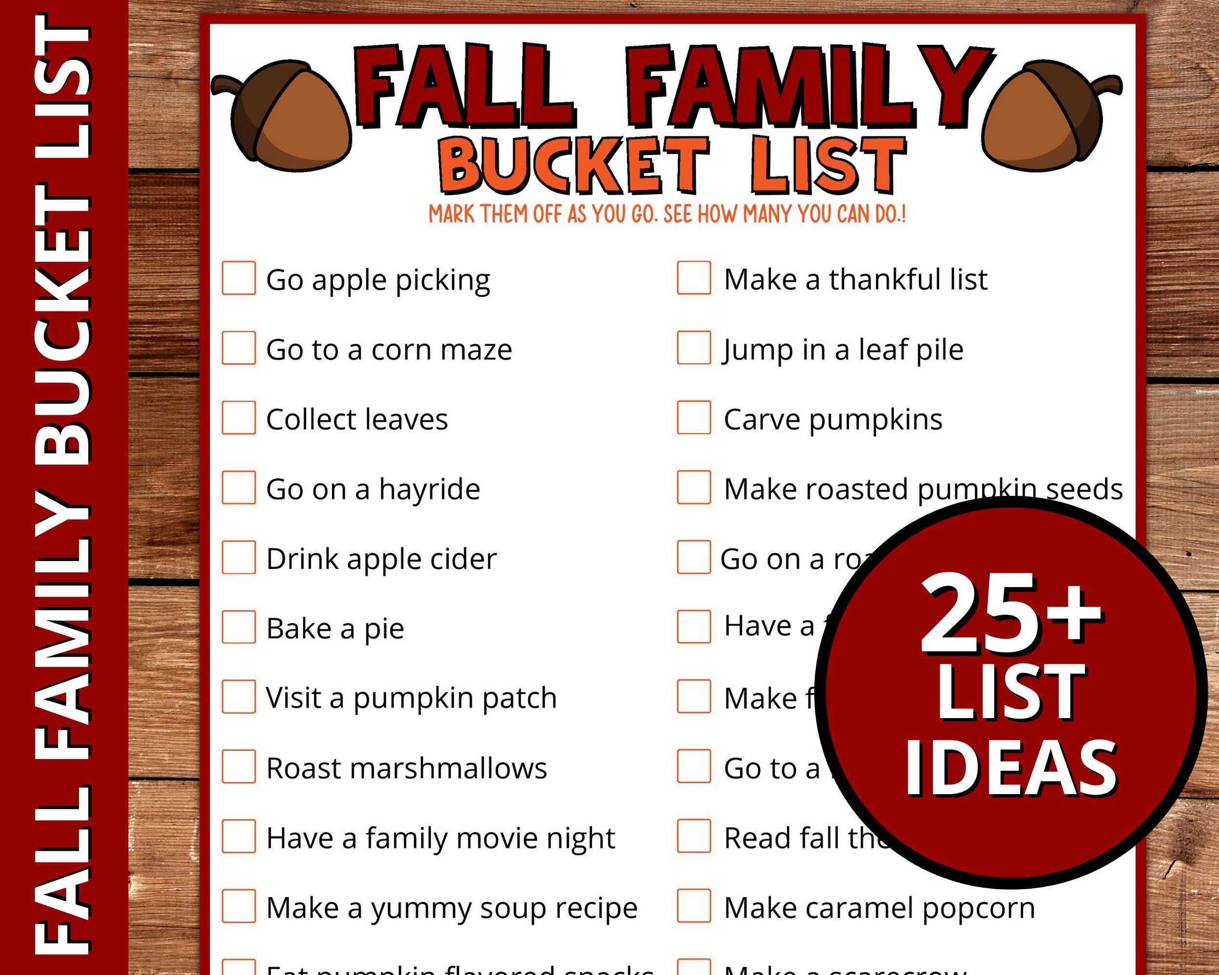 Fall Bucket List Printable Template - Printable Templates Fall Bucket List Printable Template - Printable Templates