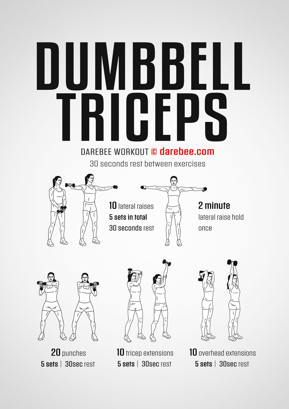 Dumbbell Triceps Workout Tricep Workout With Dumbbells Dumbbell