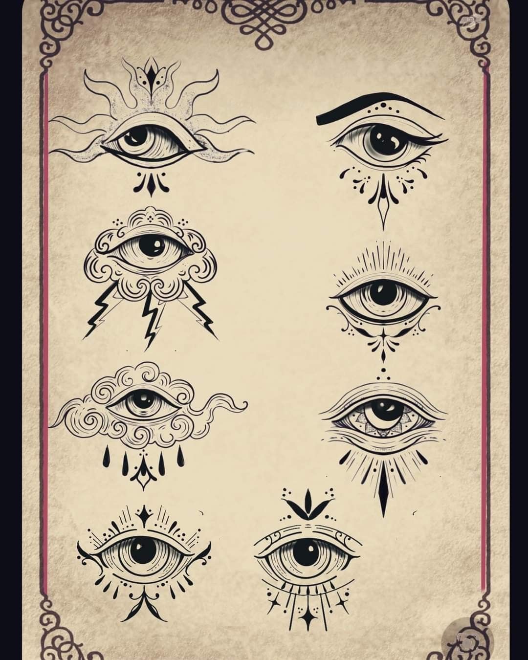 Premium Vector Evil Celestial Eye Symbol Set Esoteric Sign Eyes
