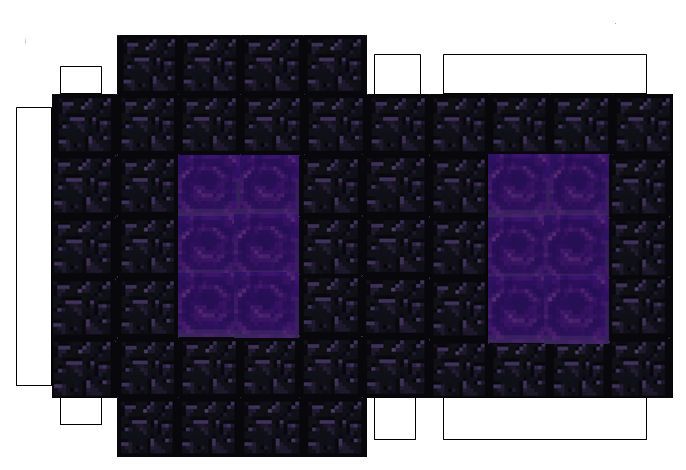 Papercraft Nether Portal Block Minecraft Portal Minecraft Templates My Xxx Hot Girl