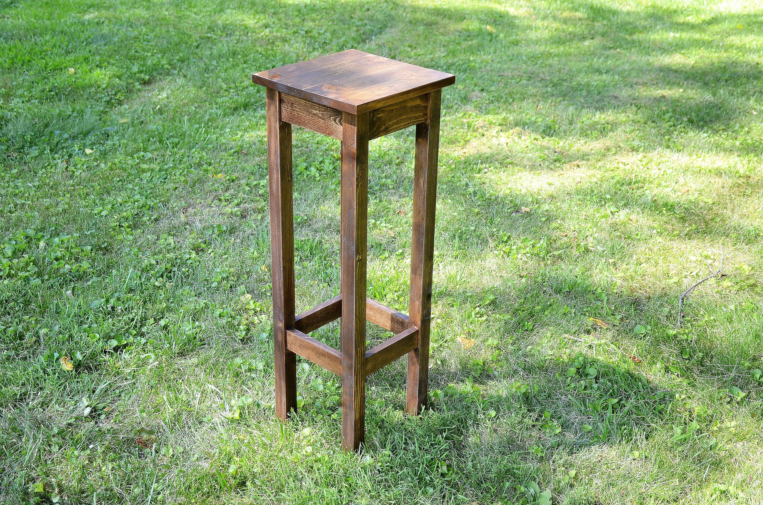 10 Square Wood Plant Stand Table Small Space Saver Compact Sofa Bedroom Side Night Stand Table